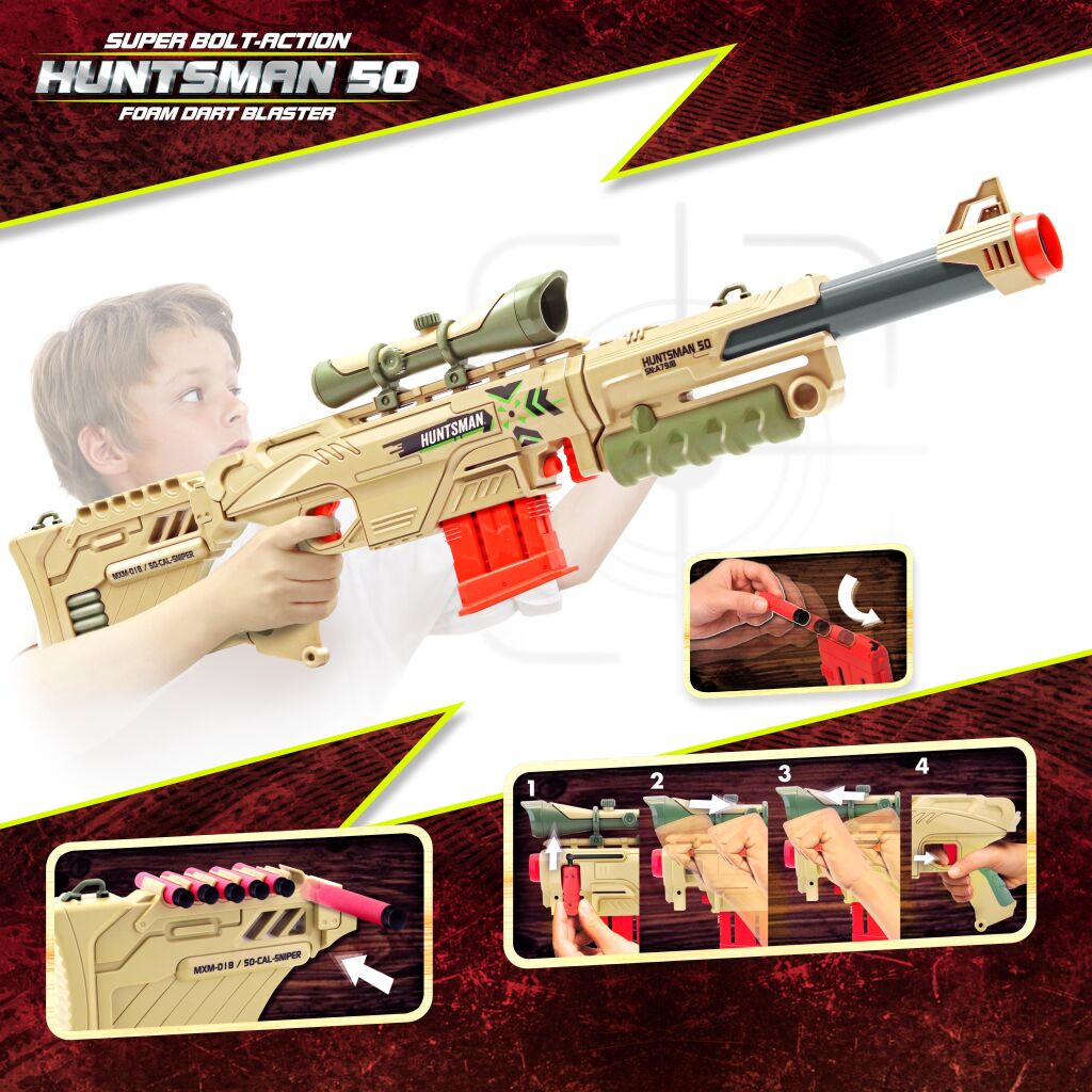 Puška Sniper Blaster 50 Huntsman 92 cm | AkčníHračky.cz